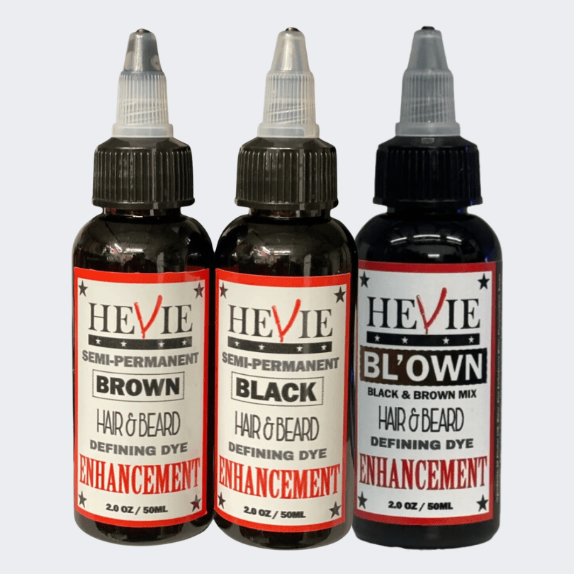 Hevie Enhancement Semi-Permanent Beard & Hair Dye (2 OZ) — Certified ...