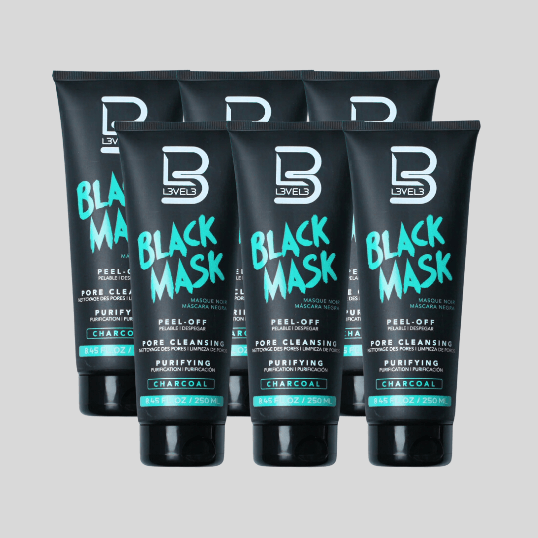 L3VEL3 Black Charcoal Peel-Off Face Mask - PACK OF 6 — Certified Clippers