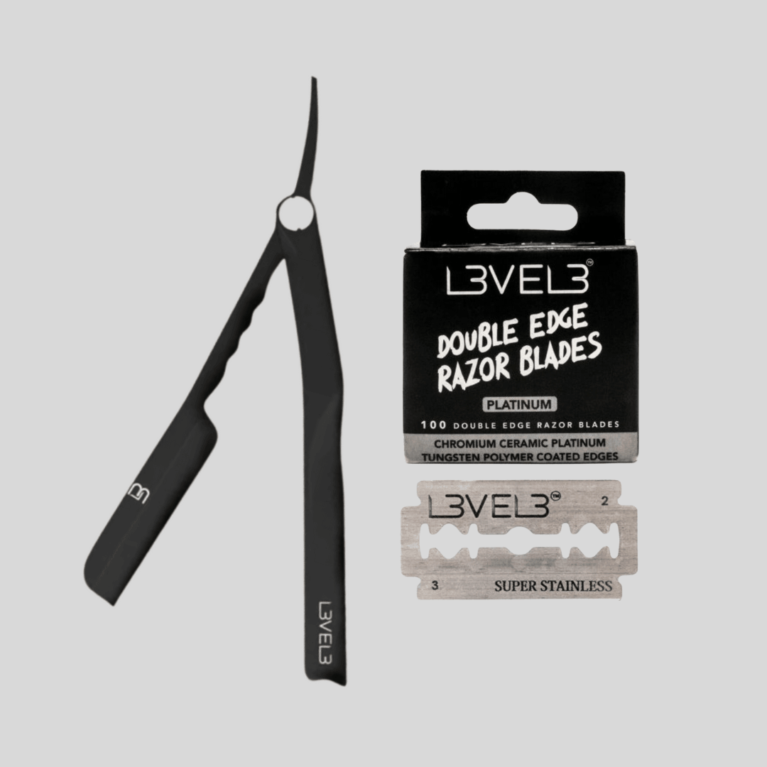 L3VEL3 Milly Clutch Razor Holder + Double-Edge Razor Blades 100ct COMB ...